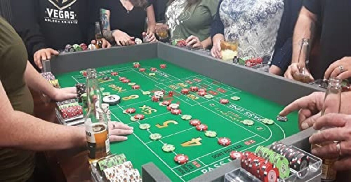 Craps Mat Home Party Game Portable, Lightweight, Comes With Corrugated ...