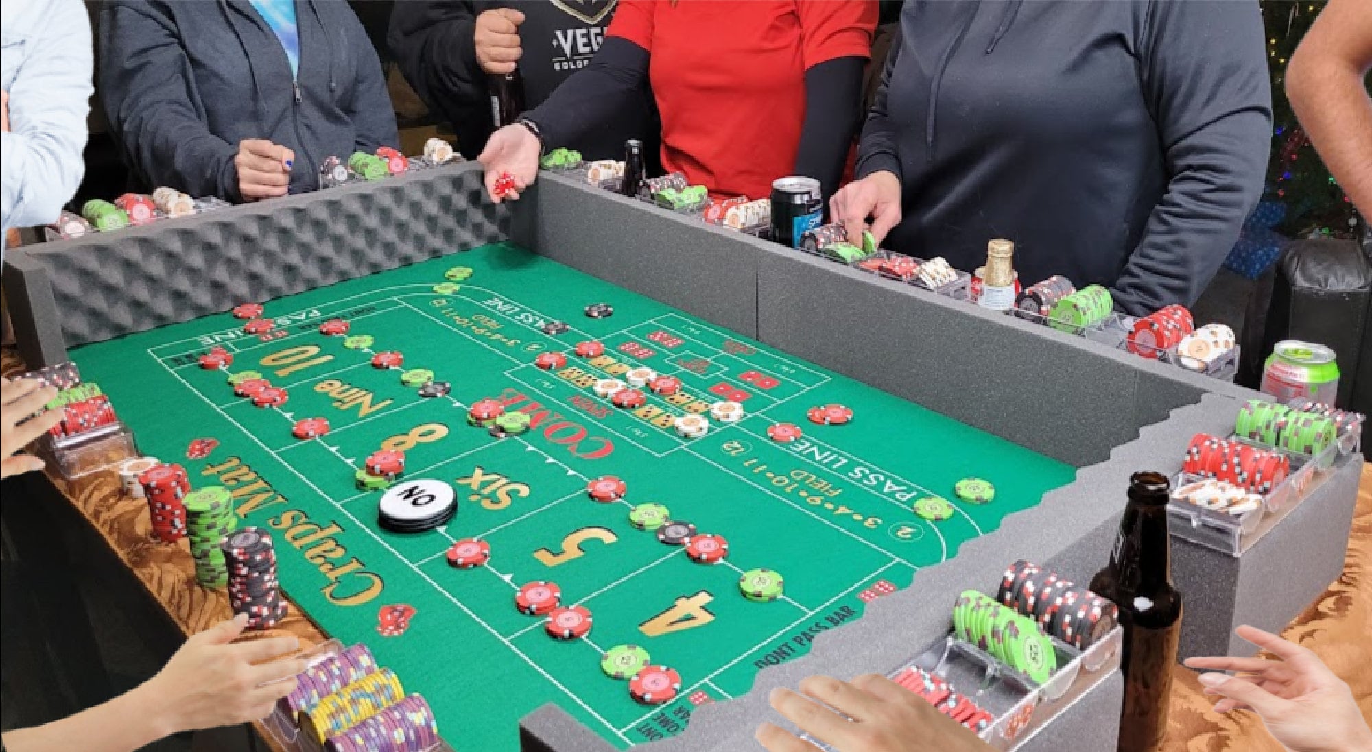 Craps Mat Home Party Game Portable, Lightweight, Comes With Corrugated ...