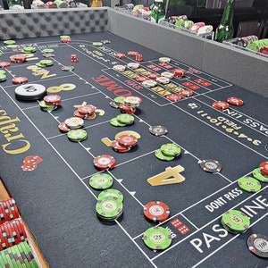 Craps Mat Home Party Game Portable, Lightweight, Comes With Corrugated ...