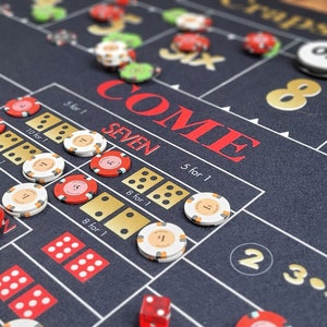 Craps Mat Home Party Game Portable, Lightweight, Comes With Corrugated ...
