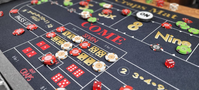 Craps Mat Home Party Game Portable, Lightweight, Comes With Corrugated ...