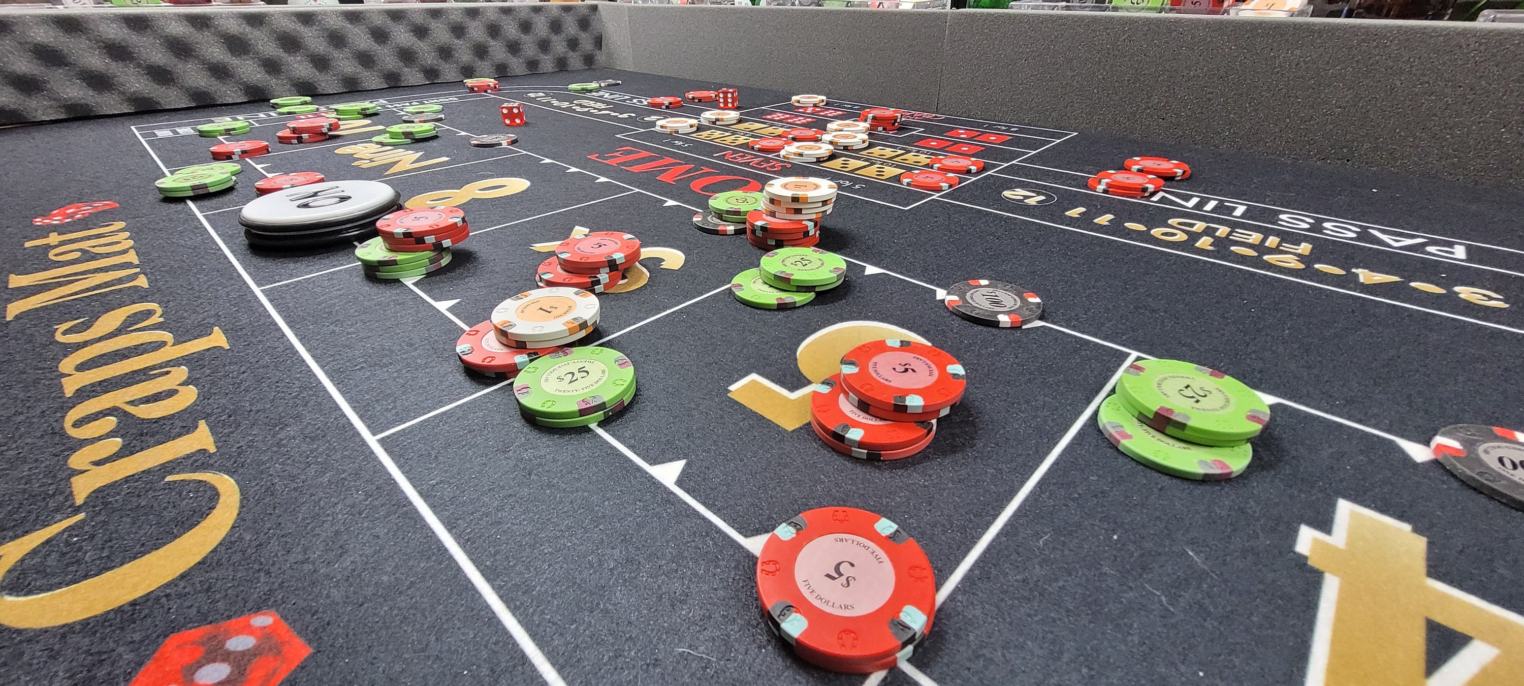 Craps Mat Home Party Game Portable, Lightweight, Comes With Corrugated ...