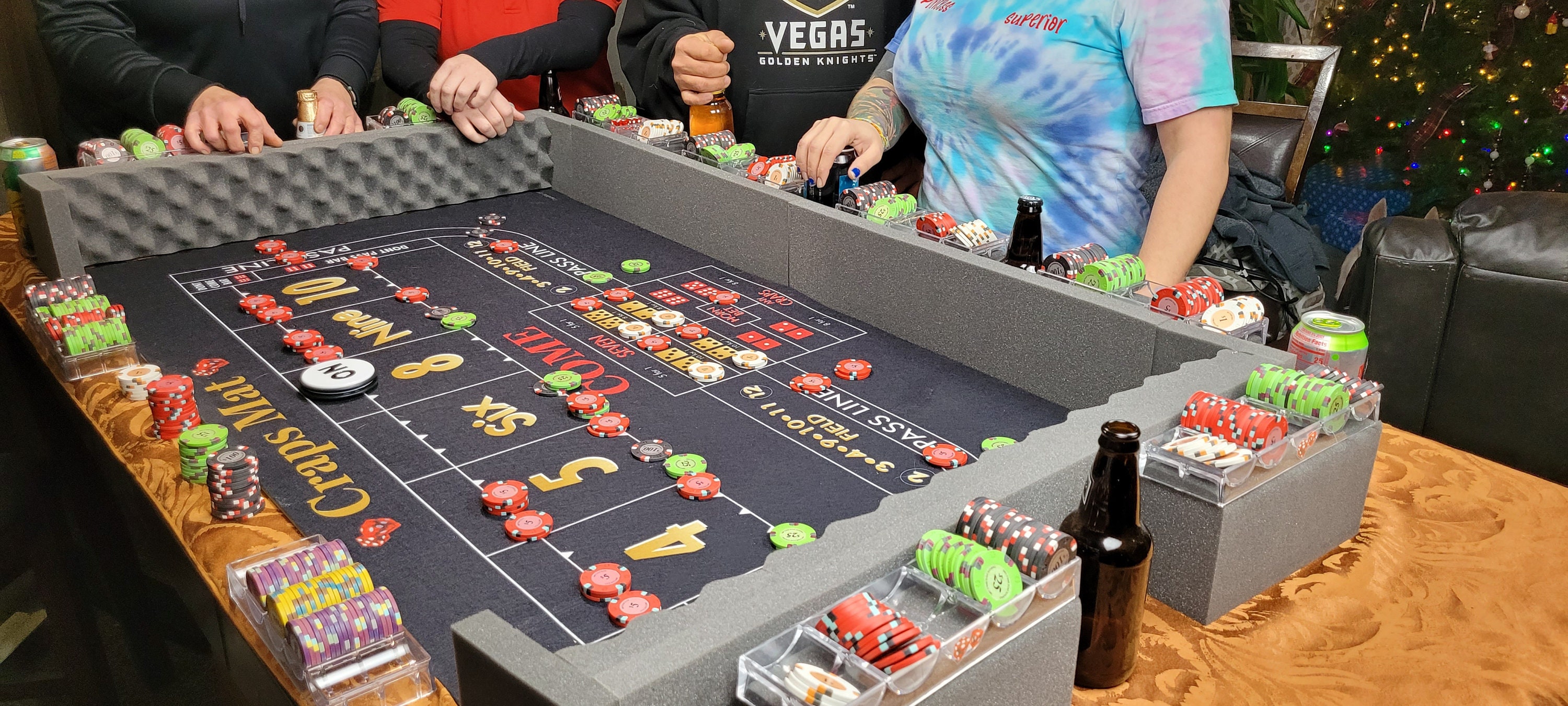 Craps Mat Home Party Game Portable, Lightweight, Comes With Corrugated ...