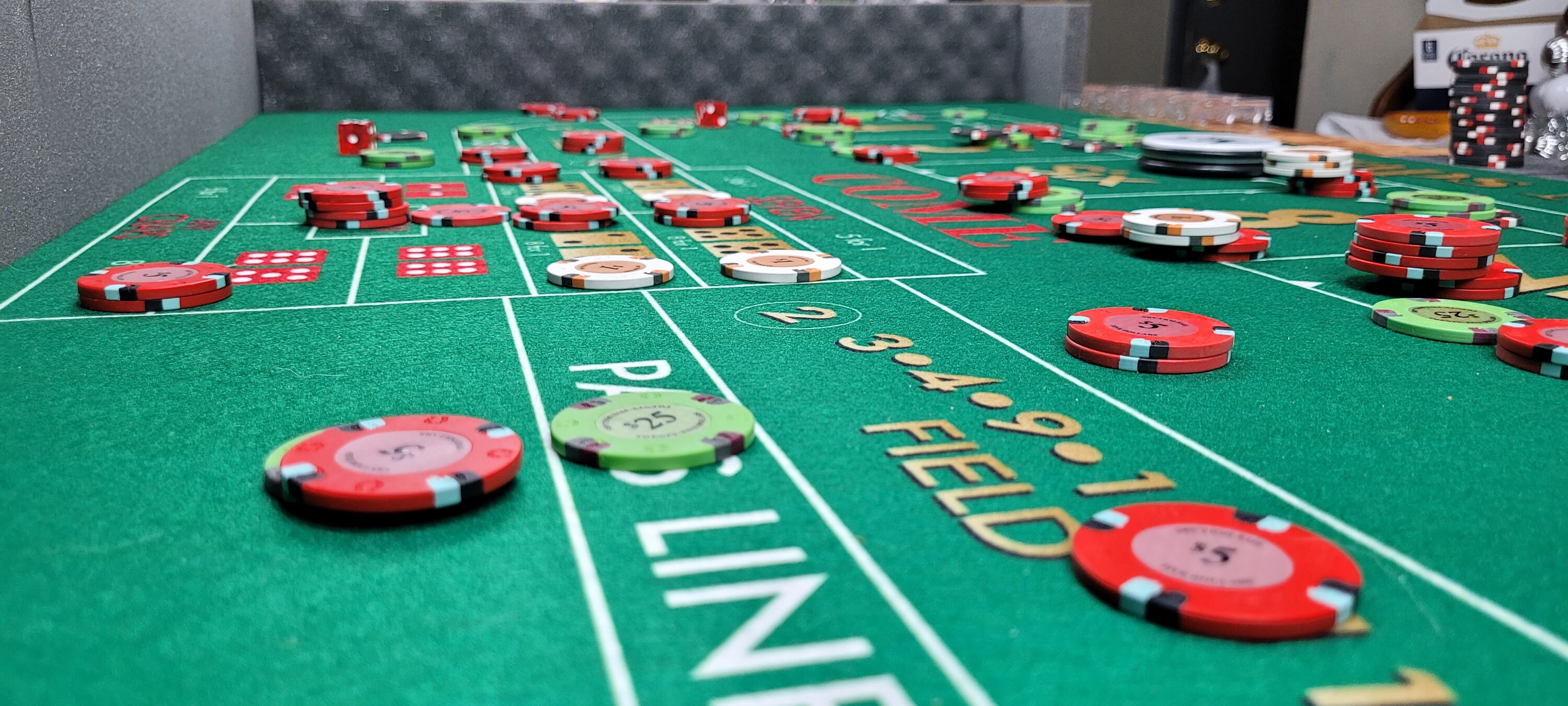 Craps Mat Home Party Game Portable, Lightweight, Comes With Corrugated ...