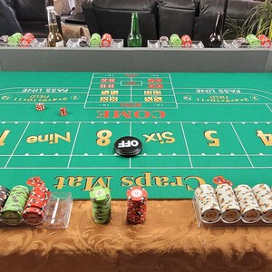 Craps Mat Home Party Game Portable, Lightweight, Comes With Corrugated ...