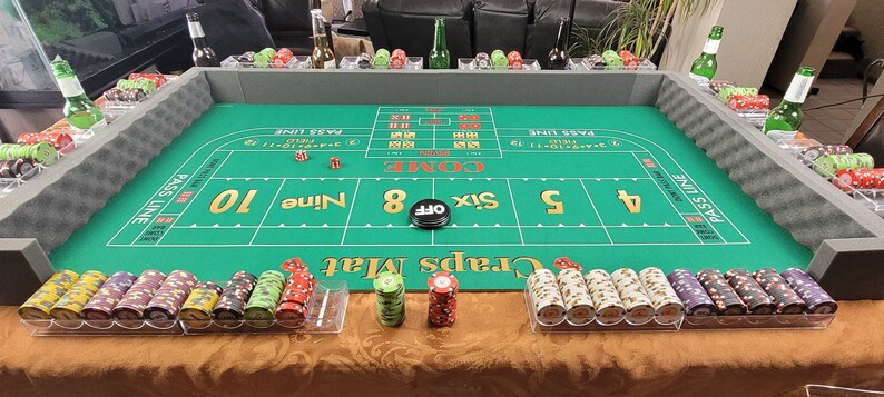 Craps Mat Home Party Game Portable, Lightweight, Comes With Corrugated ...