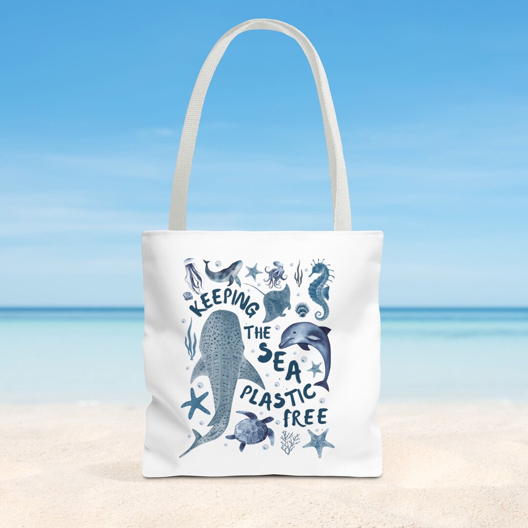 Protect Our Sea Animals Advocacy Tote Bag Ocean Inspired Style Whale ...