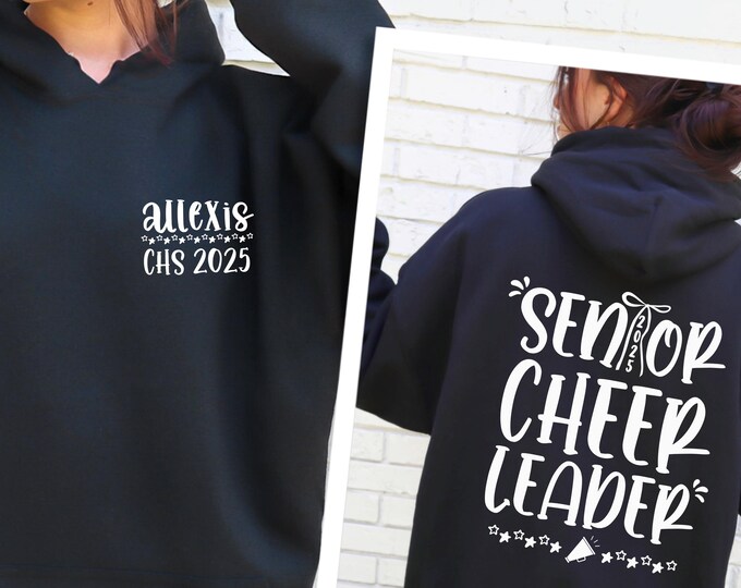 Senior Cheer Mom Blue Hoodie and Sweatshirt,faux Glitter Cheerleader ...