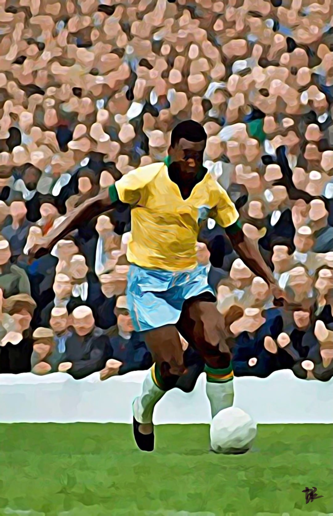 Pelé Poster Art Print, Brazil National Team, Soccer Wall Art Printable ...