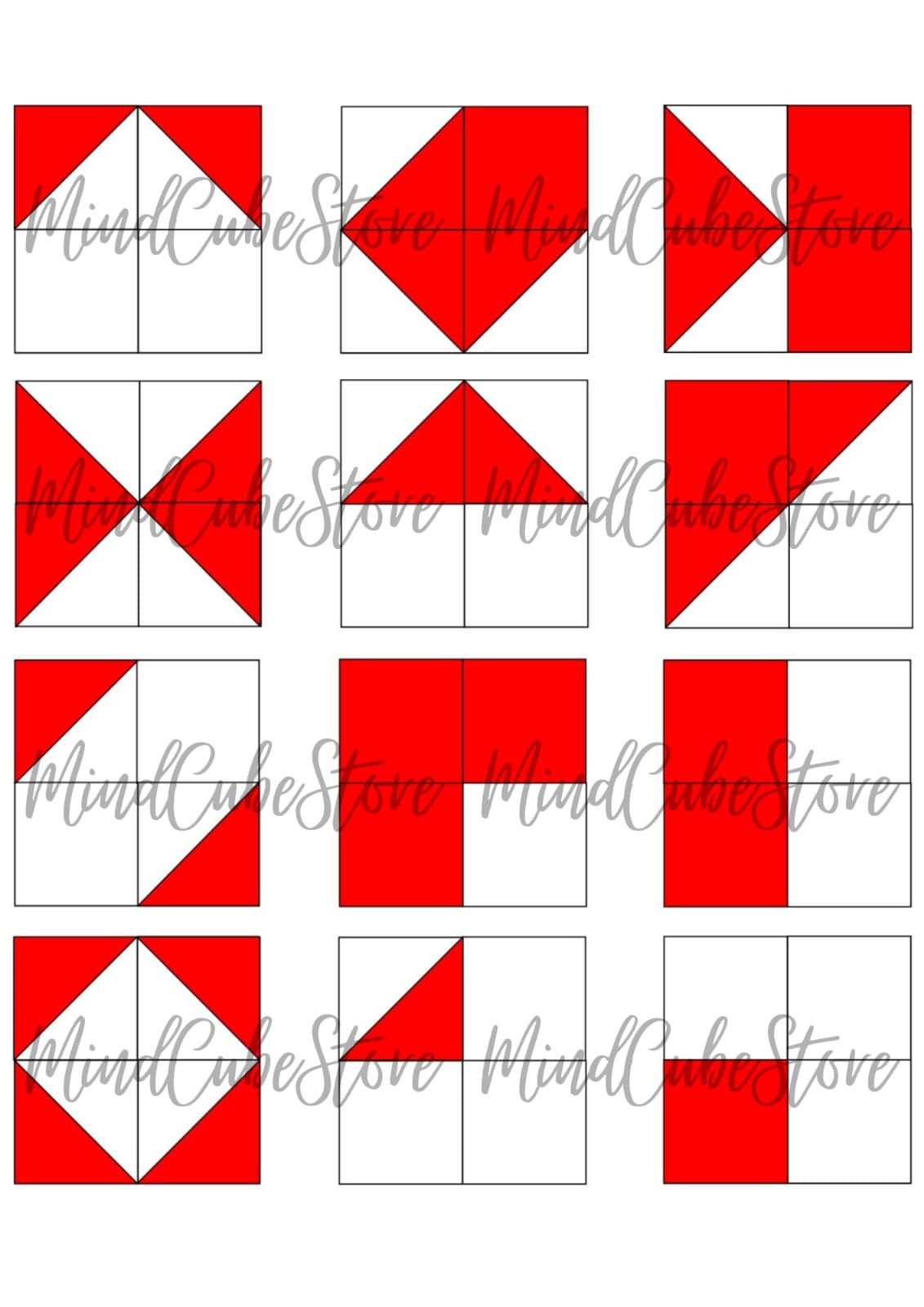 120 Kohs Block Sheets, Ready-to-print Kohs Block Diagrams, Kohs Block ...