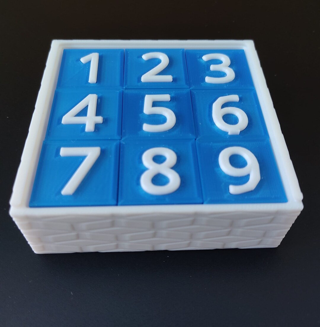 Corsi Cubes. 9 Blue Plastic Cubes With Embossed White Numbers - Etsy
