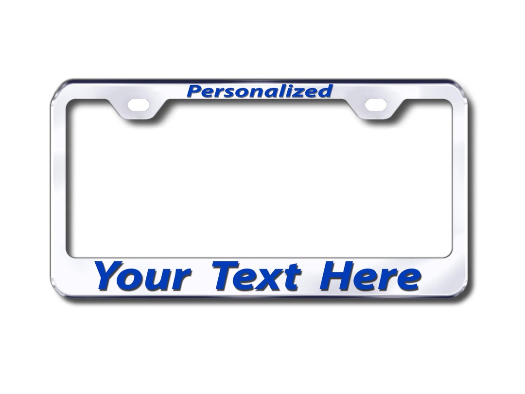 Custom Laser Engraved License Plate Frame: Aluminum Metal, Personalized ...
