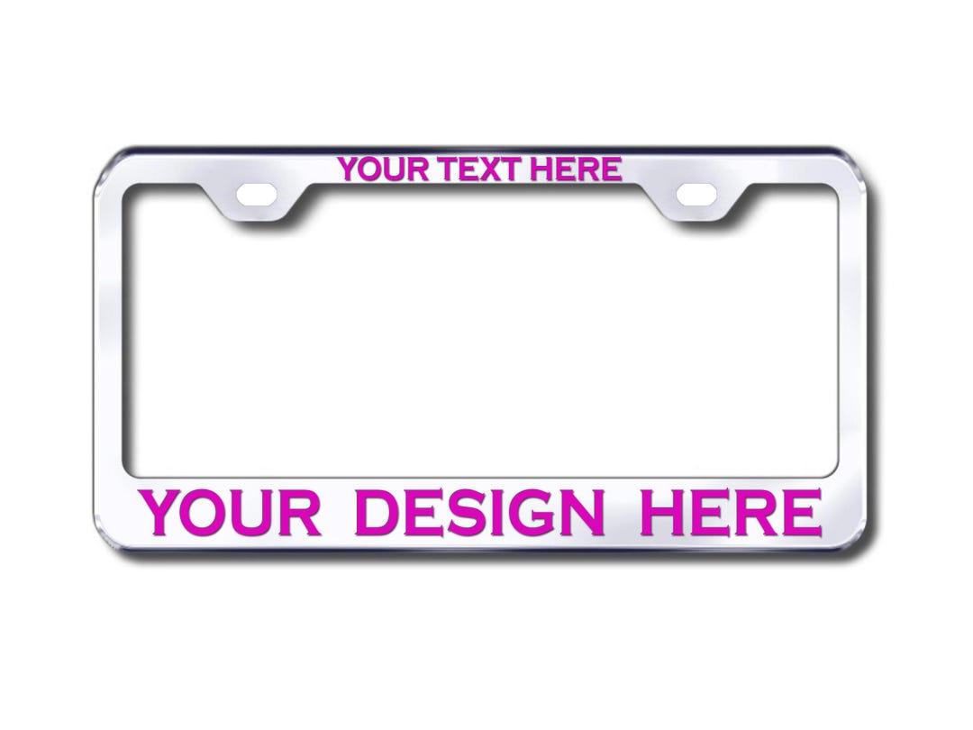 Custom Stainless Steel License Plate Frame – Two Hole, Heavy Duty ...