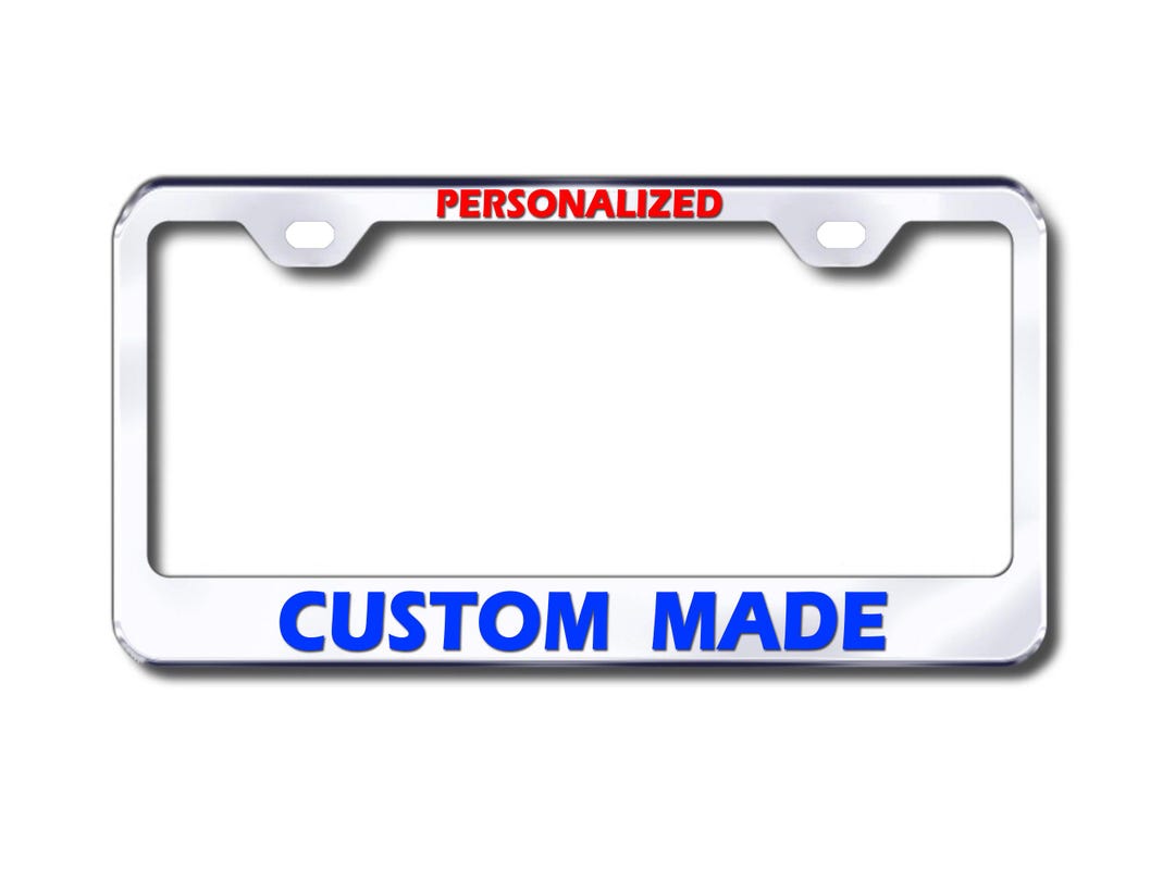 2-hole License Plate Frame – Custom Stainless Steel, Fits All Cars - Etsy