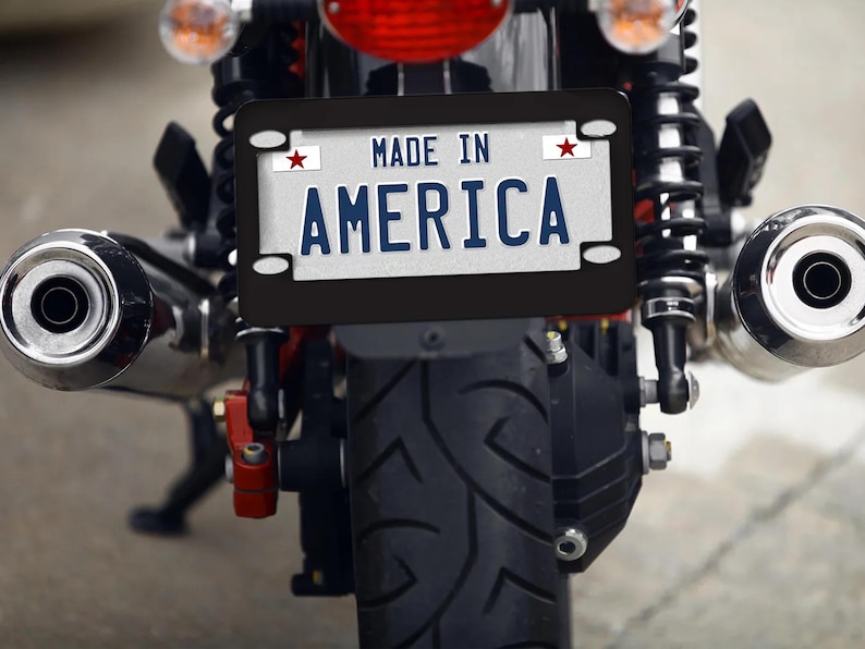 Personalized Motorcycle License Plate Holder – All Metal – Made to ...