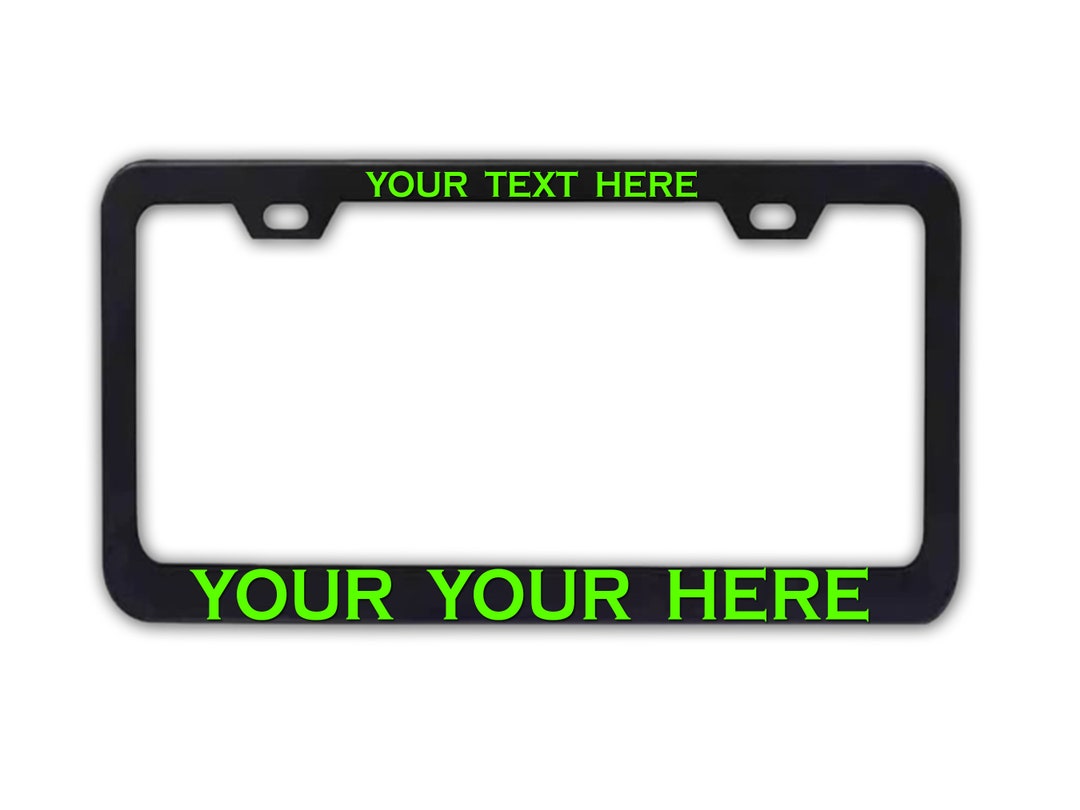 Custom Made to Order License Plate | 100% Metal, Laser Engraved or ...