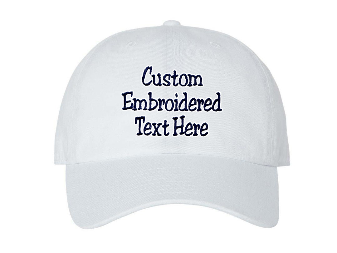 Custom Embroidered Logo Dad Hat: Personalized Baseball Cap - Etsy