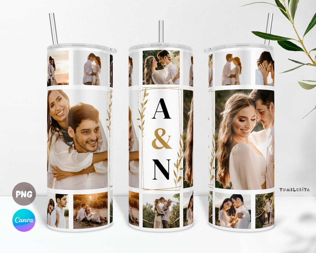 12 Photo Tumbler Design Personalized With the Initials of a Couple ...