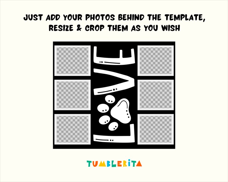 Dog Photo Collage PNG Wrap for 20oz Skinny Tumbler, Pet Cup Sublimation ...