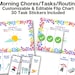 Kids Morning Task Chart Customize -8.5x 11 Inch Chore Chart - Visual ...