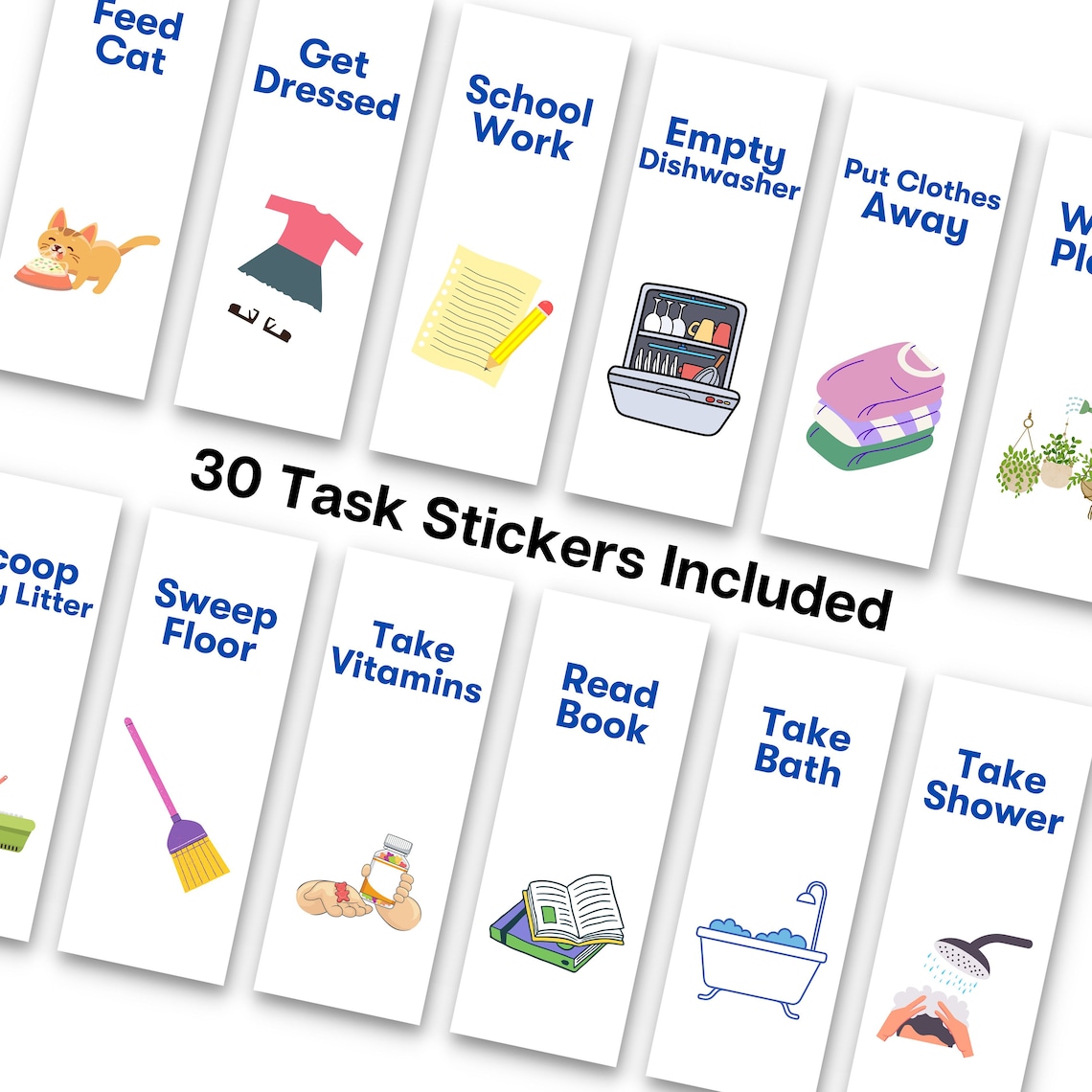 Kids Morning Task Chart Customize -8.5x 11 Inch Chore Chart - Visual ...