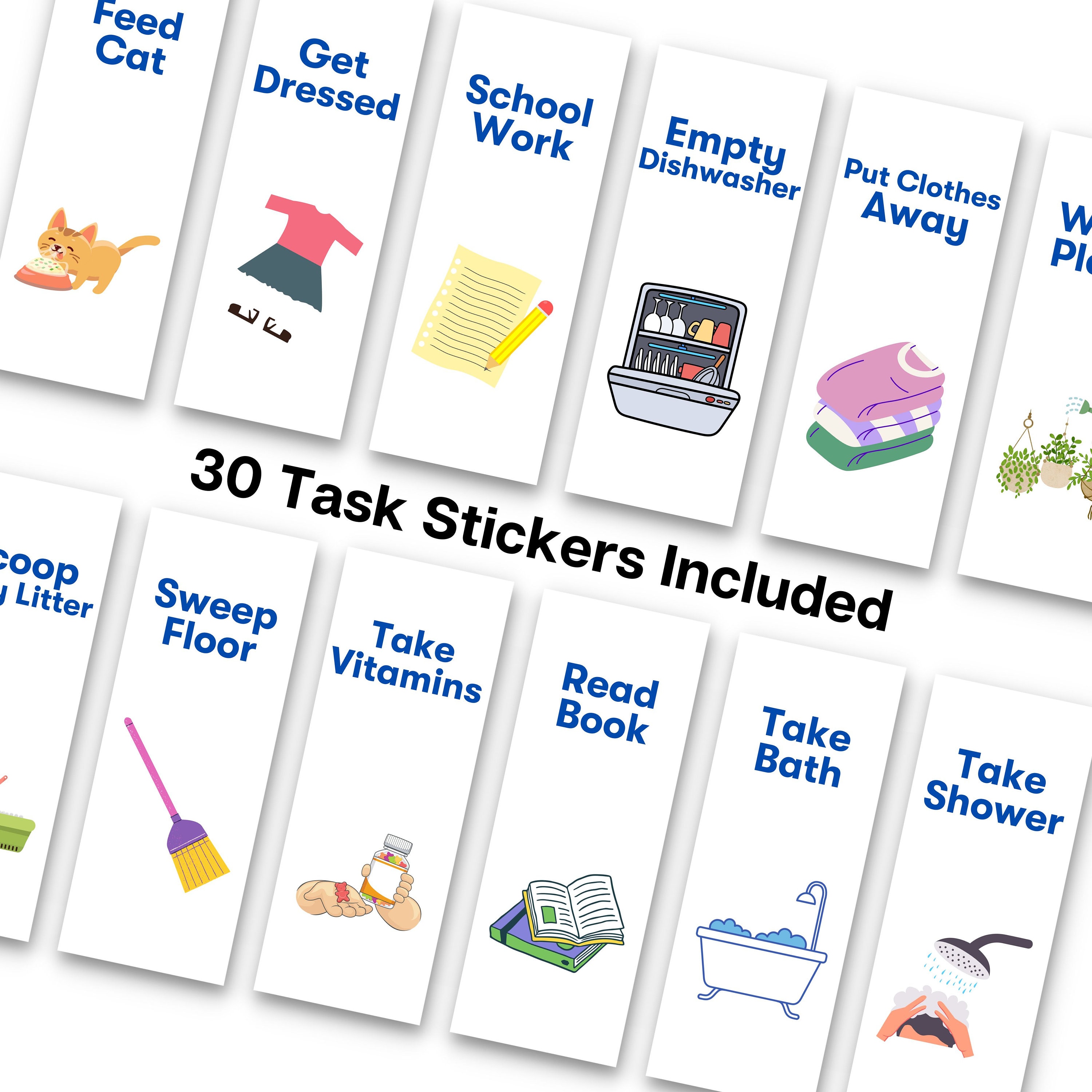 Kids Morning Task Chart Customize -8.5x 11 Inch Chore Chart - Visual ...