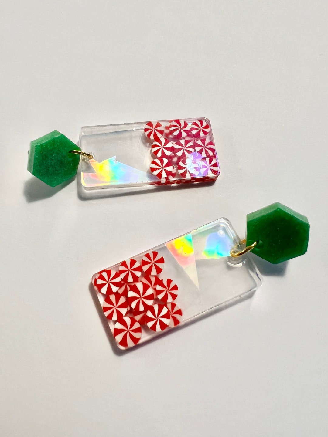 Holographic Peppermint Festive Rectangle Shaped Pinwheel - Etsy