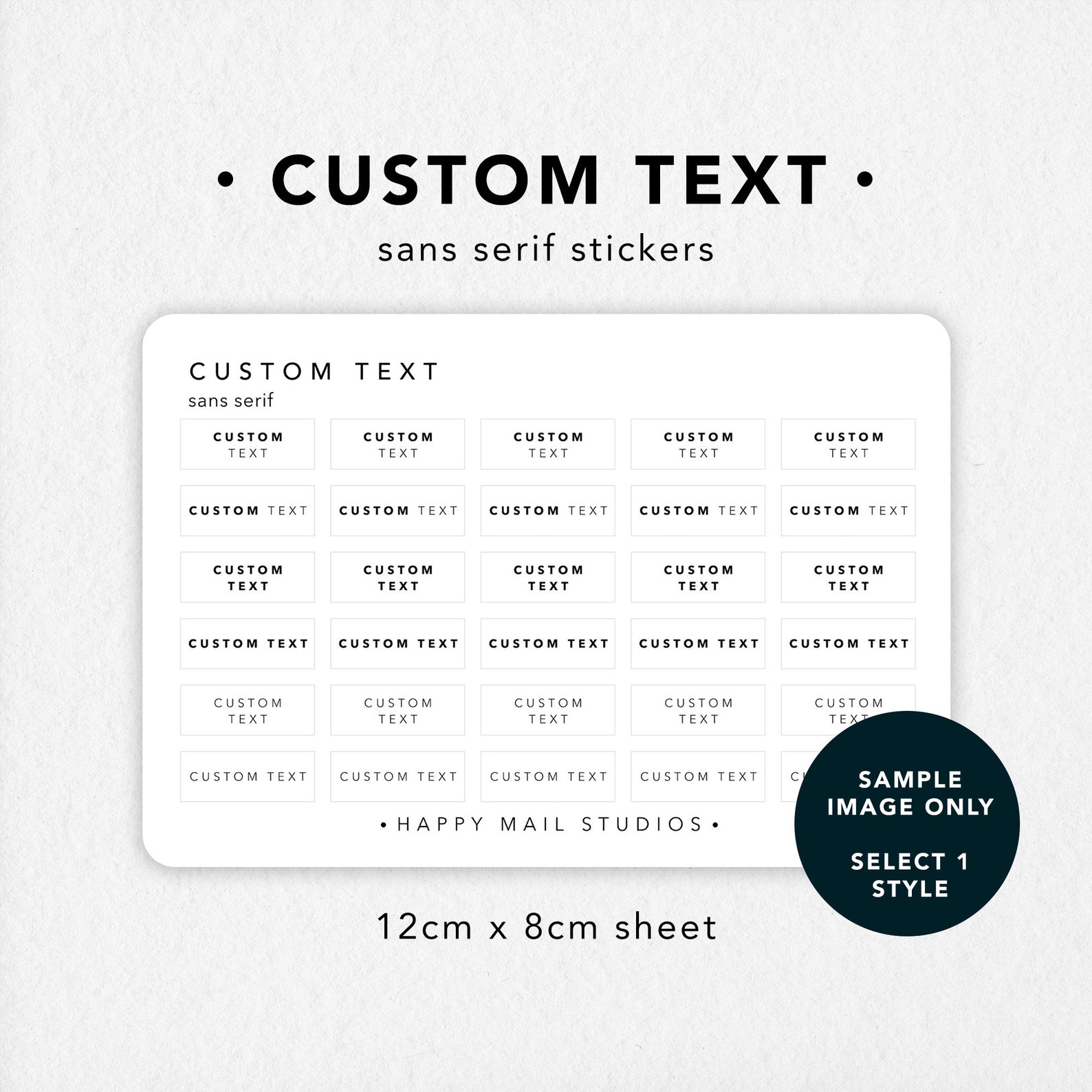 Custom Text Minimal Stickers Planner Stickers Bullet Journal Stickers ...