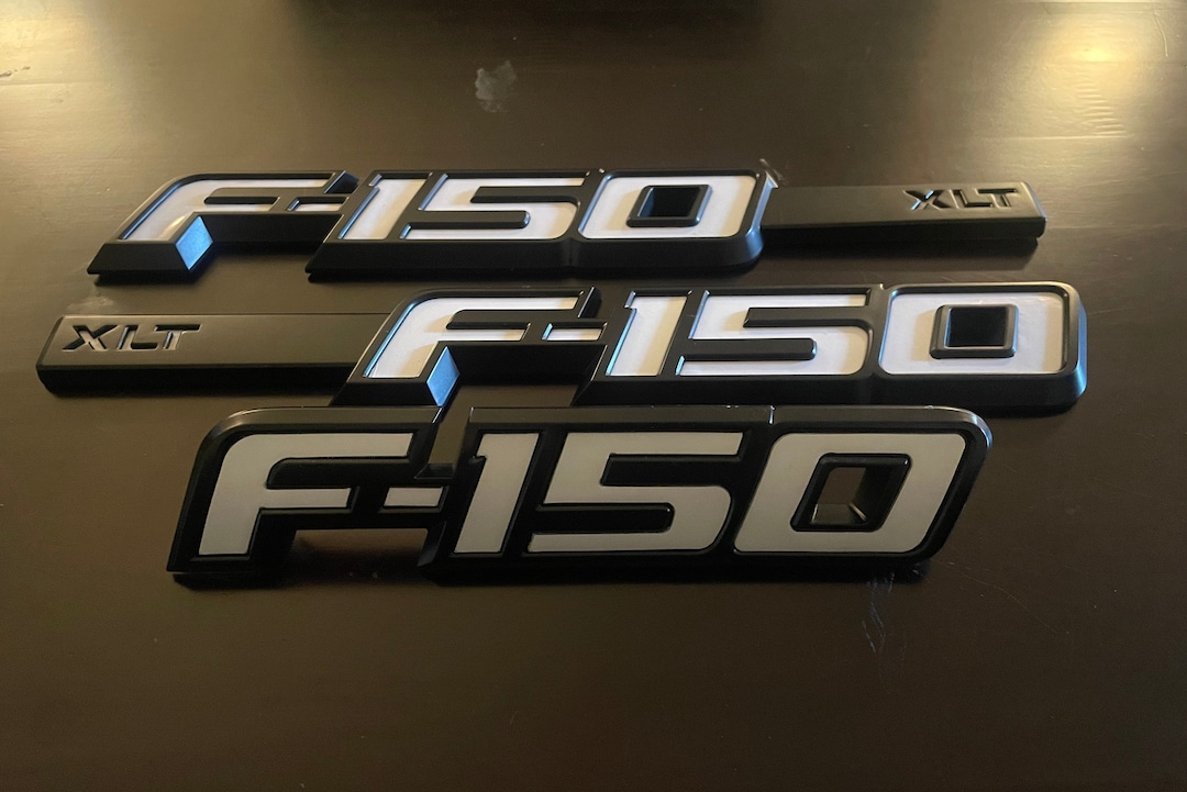 09-14 Ford F150 Emblem Logo Badge Kit White Decals XLT - Etsy