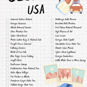 Georgia Printable Checklist Bucket List (premium: Choose From 6 Designs ...