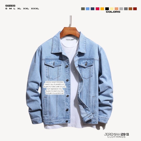 Bible Verse Denim Jacket - Etsy