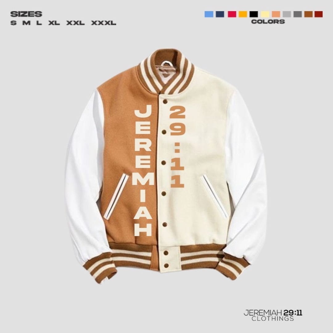 Jeremiah 29:11 Varsity Jacket Christian Streetwear Men Christian Gift ...