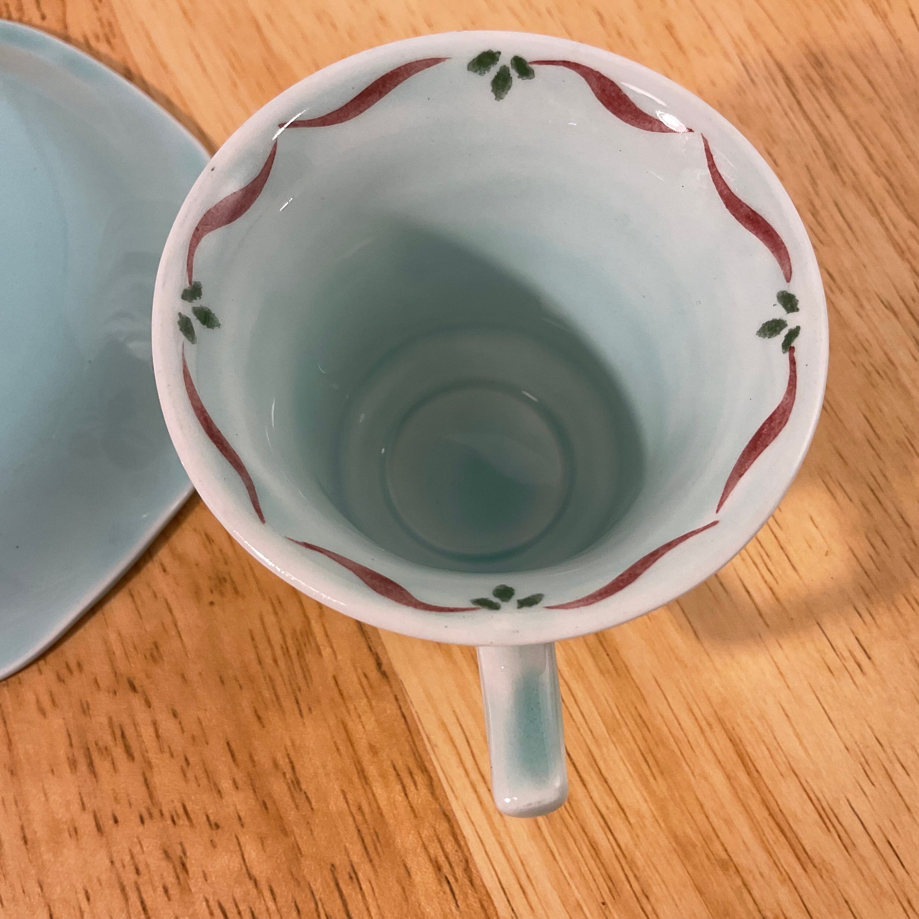 Vintage ADAMS Tea Cup & Saucer English Ironstone Mint Floral - Etsy