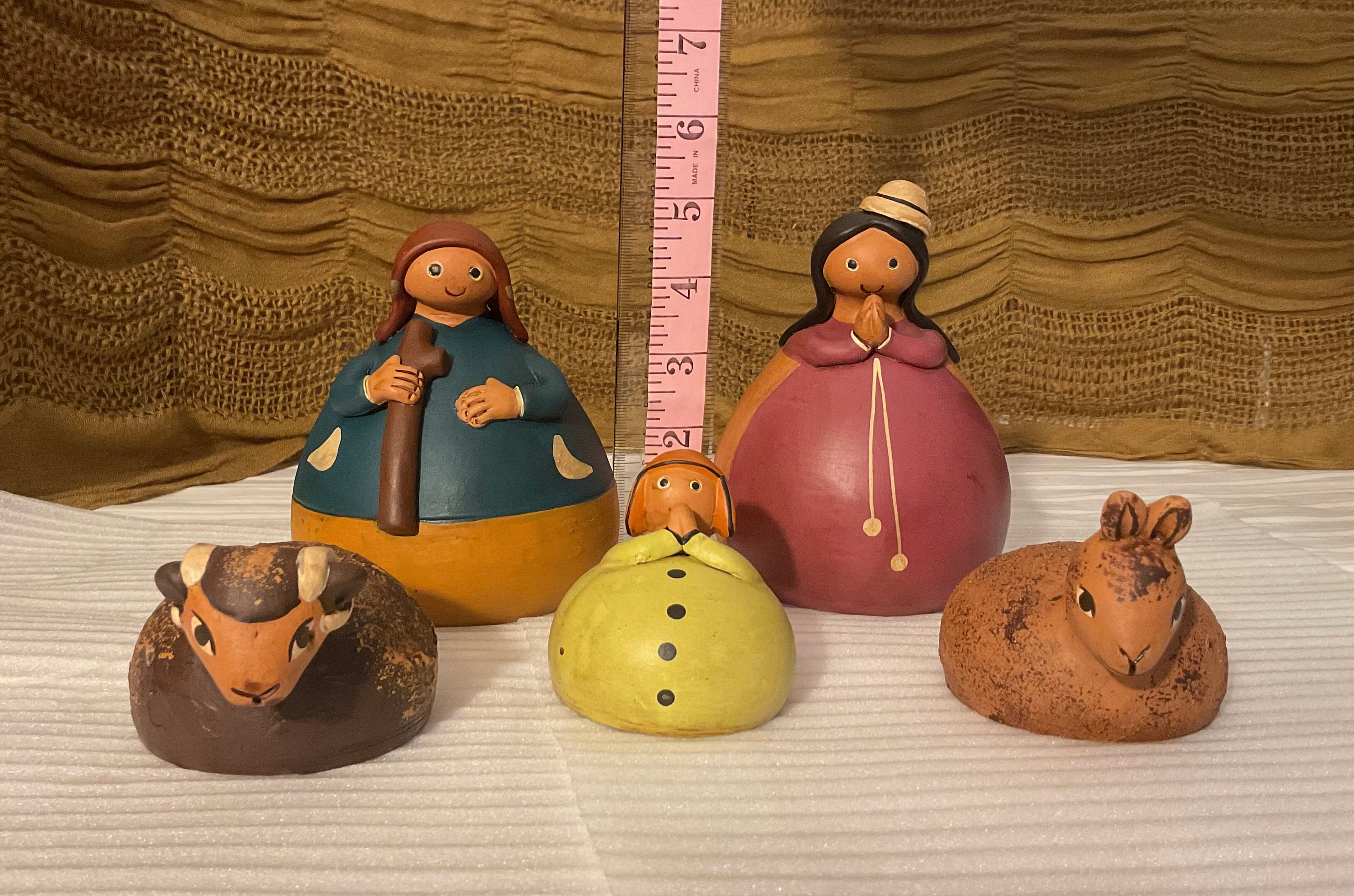 Peruvian Roly-poly Nativity Clay Artisans of Peru Handpainted - Etsy