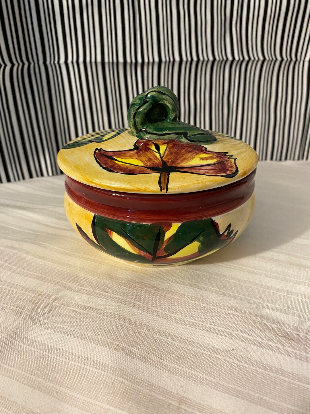 Vintage Tika Hand Painted Trinket Box by Lotus International, Inc. Fall ...
