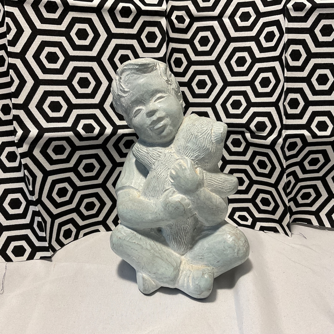 Vintage Isabel Bloom Boy With Teddy Bear Statue. 2002(retired) - Etsy