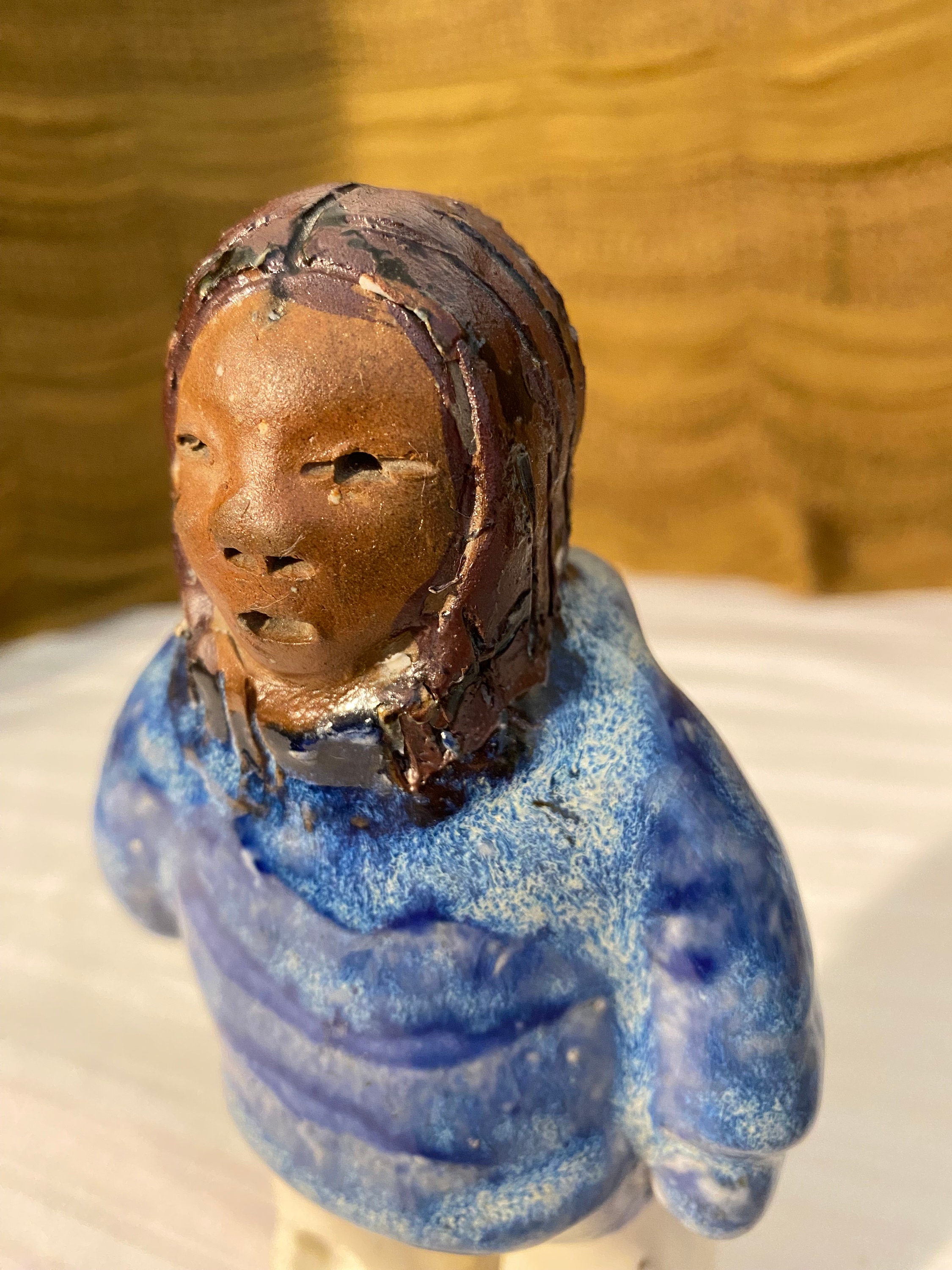 Vintage Guy De Pelteau 1970’s Collection Pottery Inuit Mother and Child ...