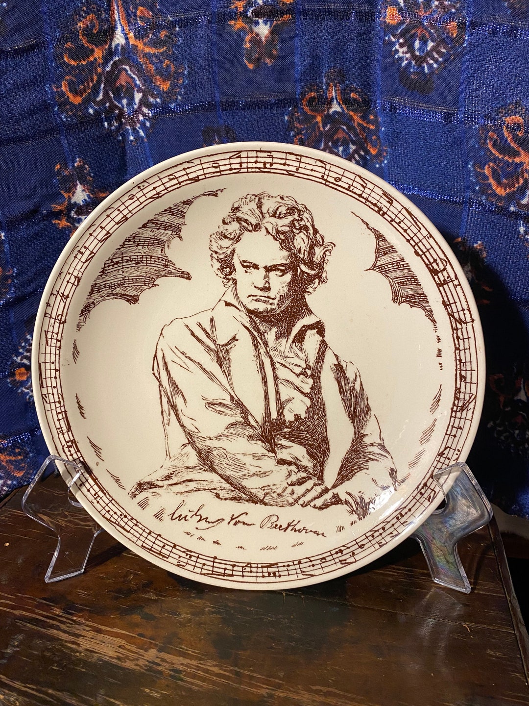 Vintage Vernon Kilns Ludwig Van Beethoven Collectible Plate - Etsy