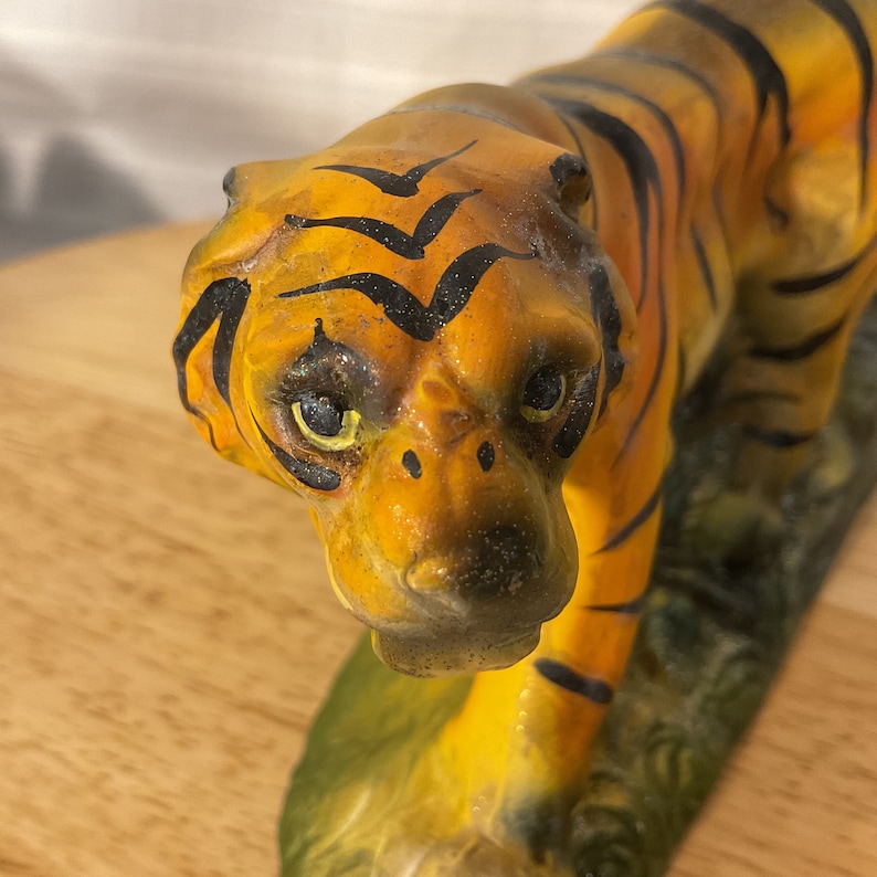 Vintage Ray-gee Pre-1945 Hand Painted Porcelain Tiger Figurine. Made in ...