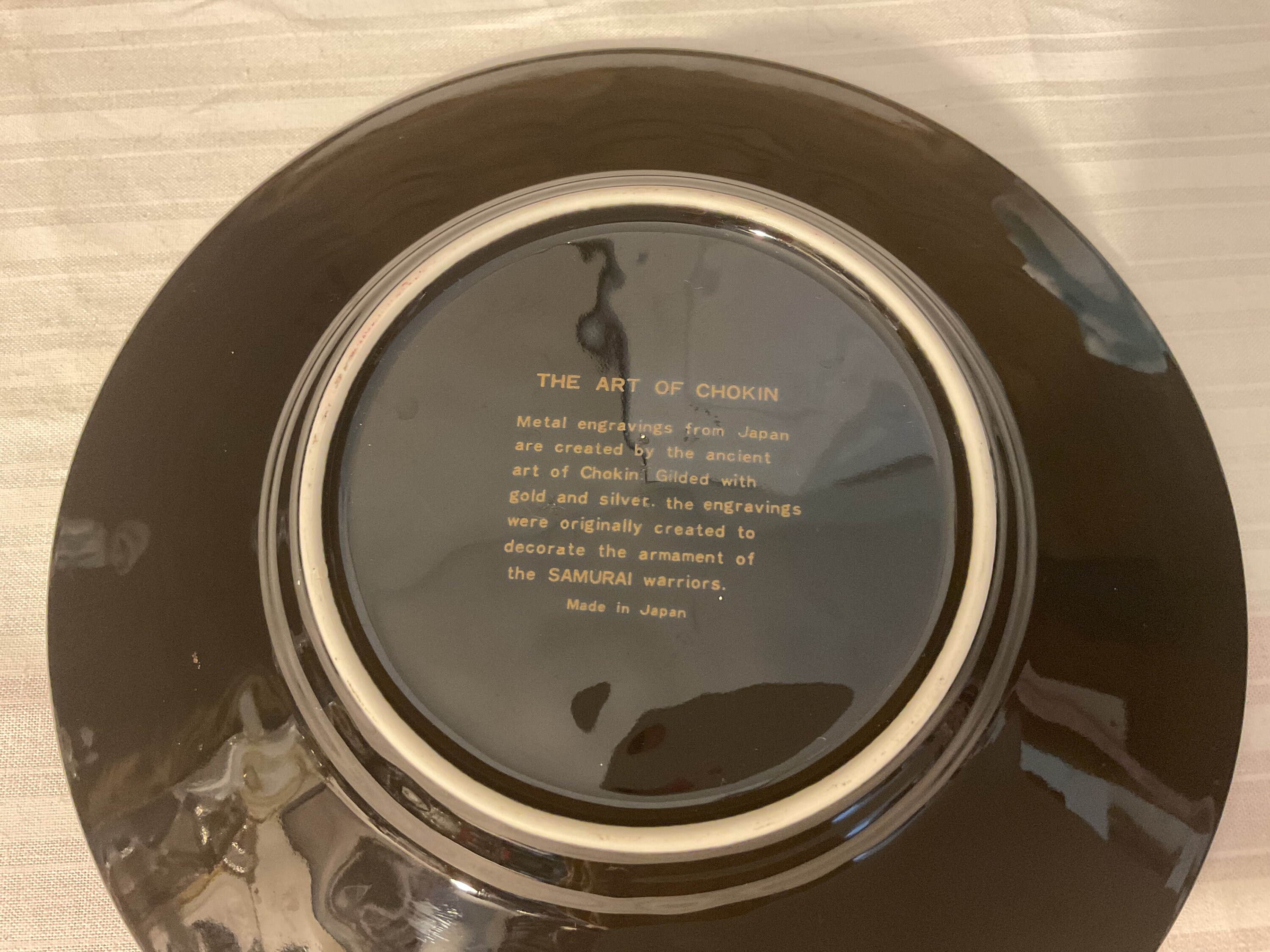 Vintage Chokin Art 24KT Gold Edged Engraved Decorative Plate - Etsy