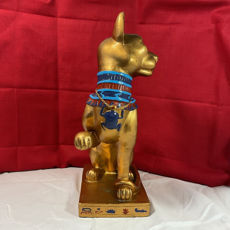 Vintage Ancient Egyptian Domestic Cat Statue, Local Goddess of Bubastis ...