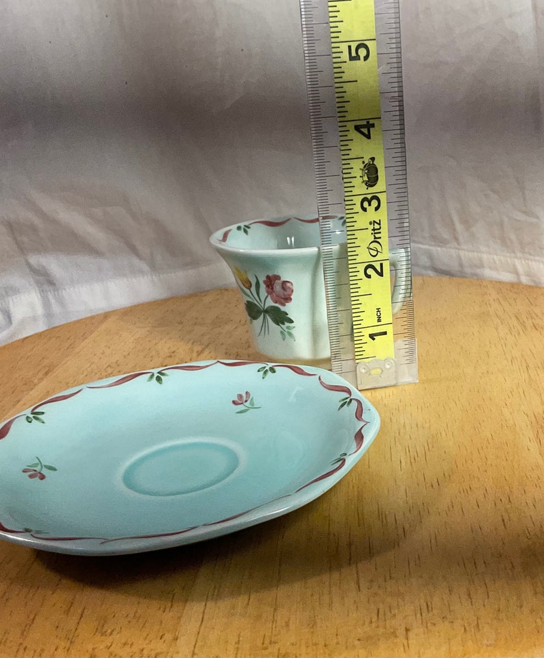 Vintage ADAMS Tea Cup & Saucer English Ironstone Mint Floral - Etsy
