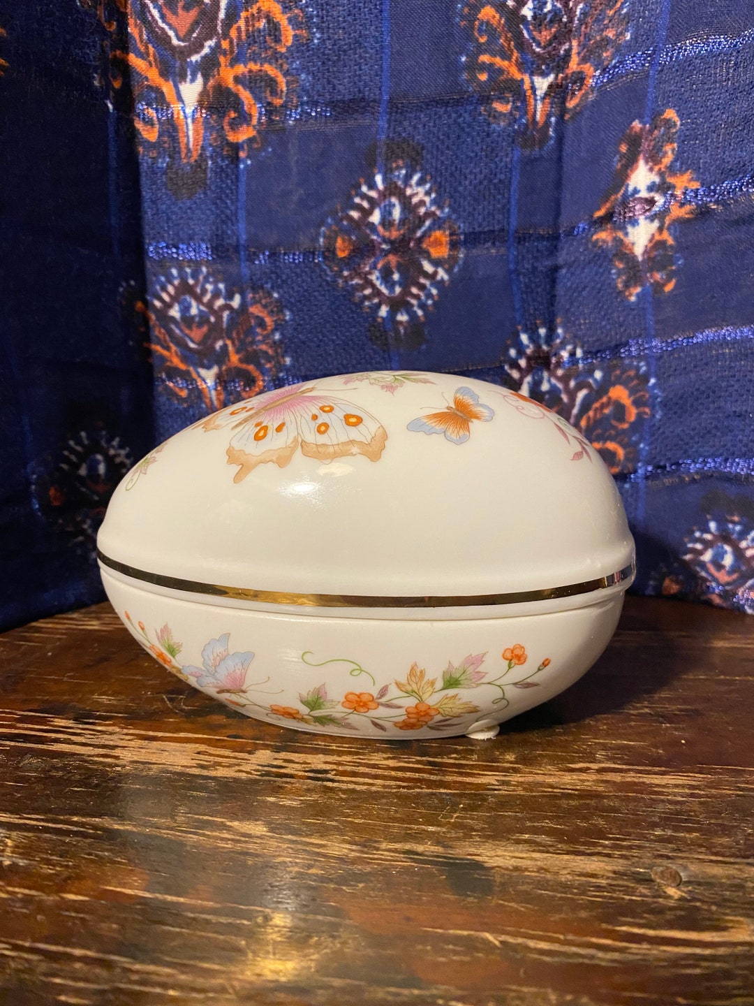 Vintage Fine Porcelain 1974 Avon Butterfly Egg Decorated With - Etsy