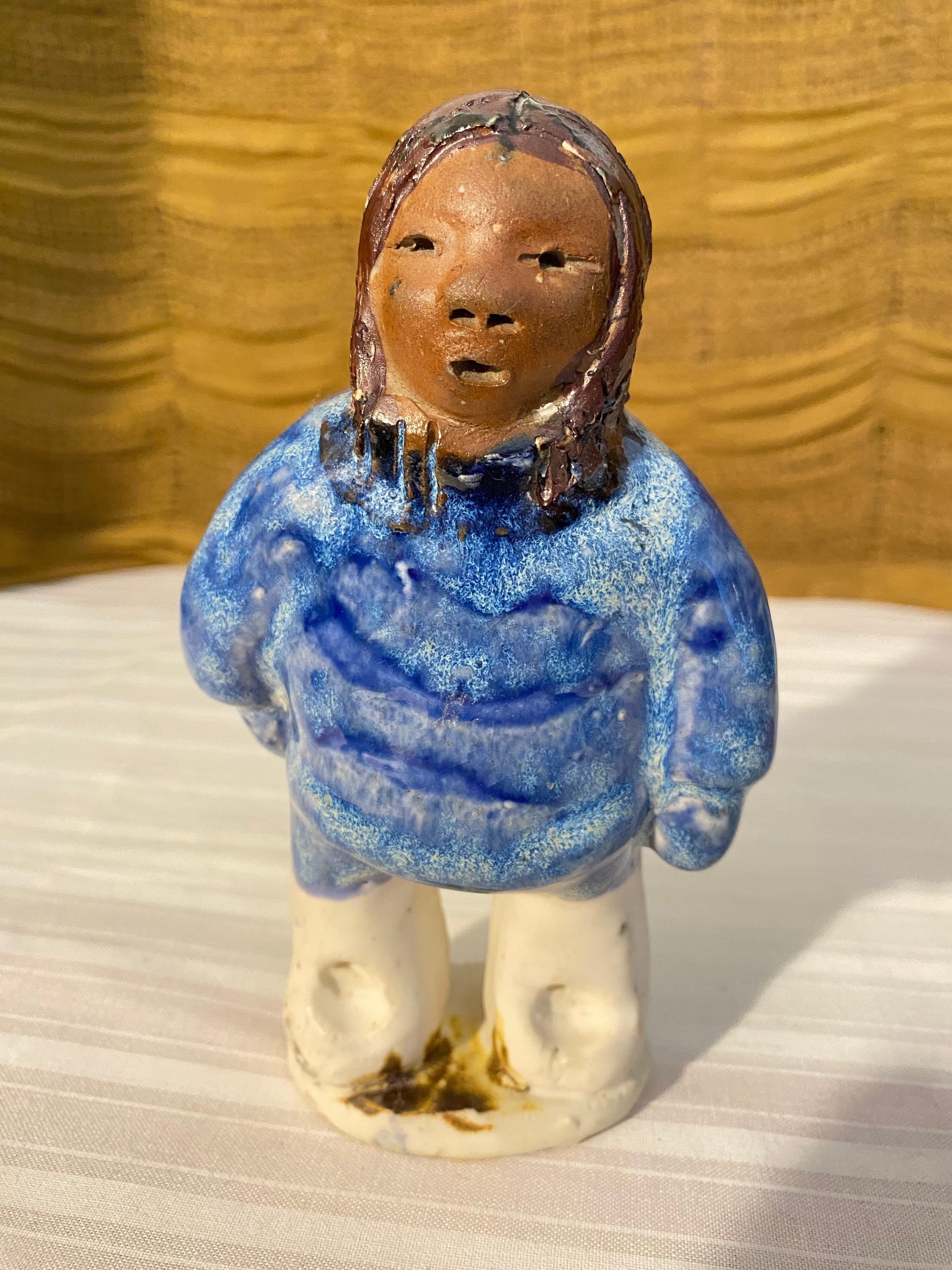Vintage Guy De Pelteau 1970’s Collection Pottery Inuit Mother and Child ...