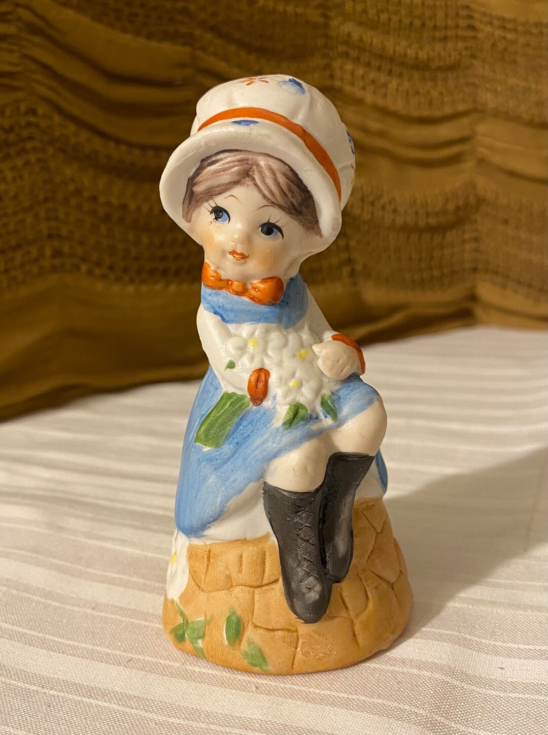 Vintage Jasco Girl Bell Figurine 1978 - Etsy