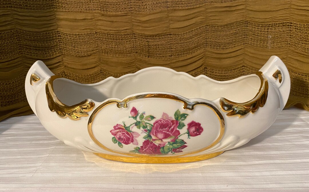 Vintage Royal Kohl China Centerpiece Console Bowl - Etsy