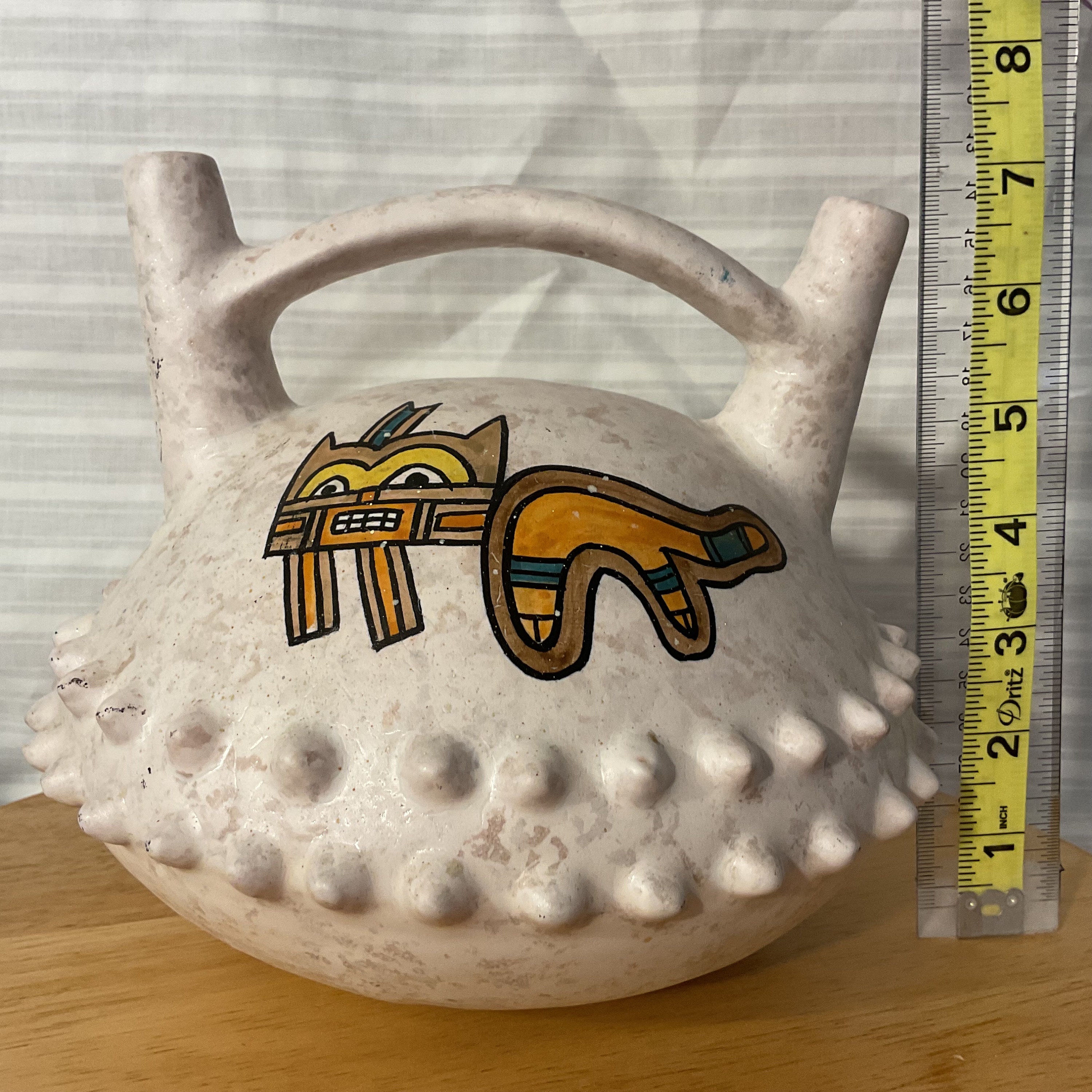 Vintage Double Spout Vessel/vase “los Reyes” From Lima, Peru. Unique ...