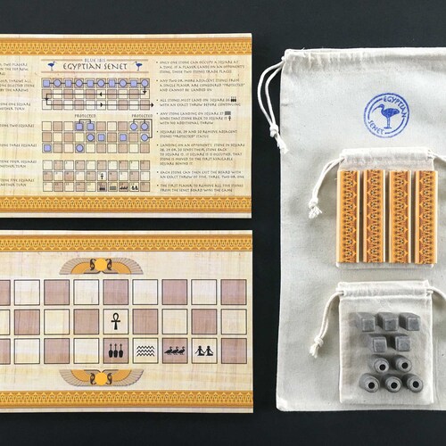 SENET Ancient Board Game Egyptian Board Game Wooden Senet - Etsy