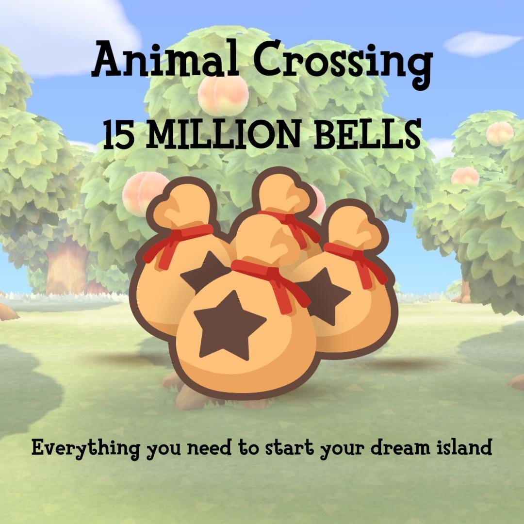 ACNH 15 Million Bells | Animal Crossing Delivery - Etsy