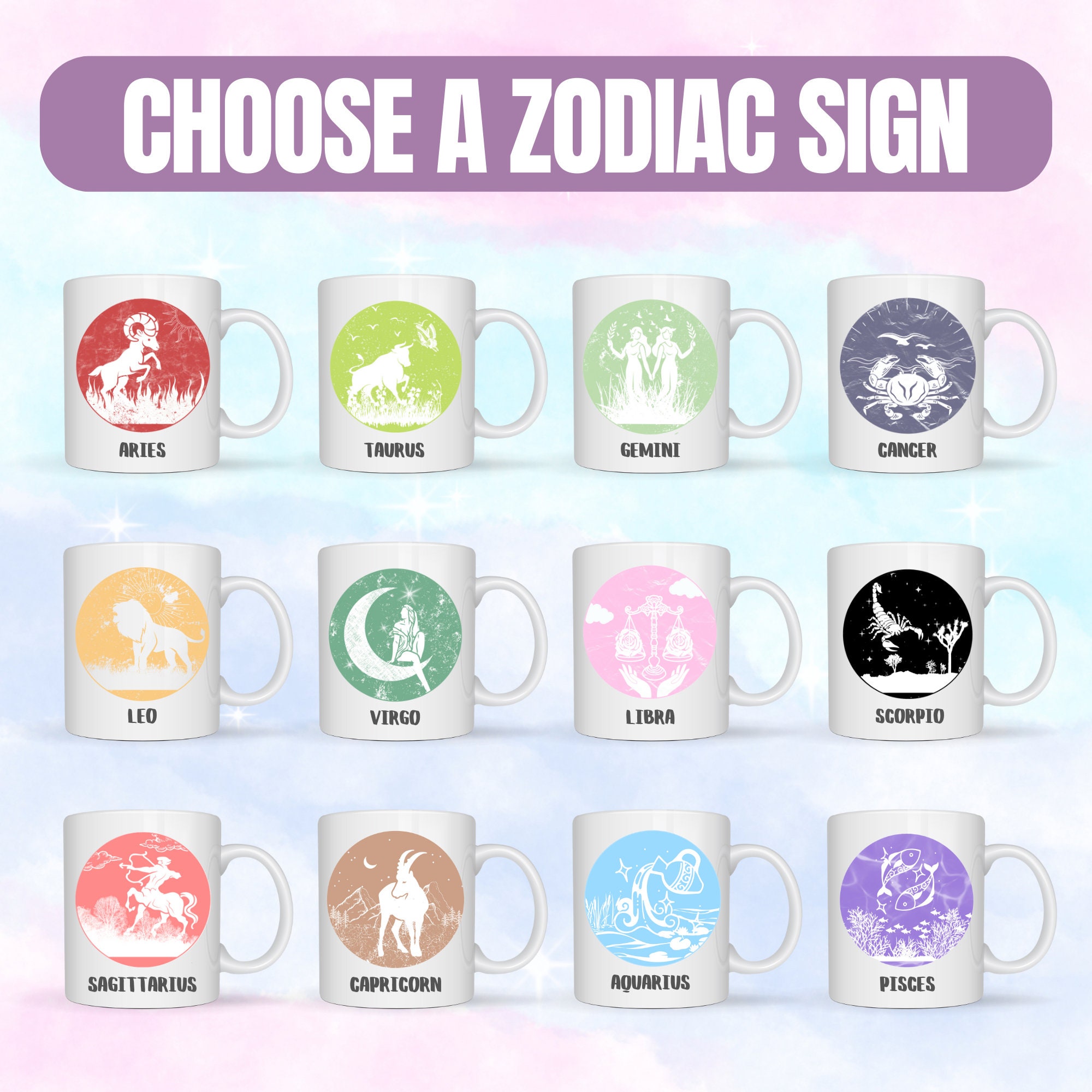 Personalized Zodiac Sign Mug Capricorn Birthday Mug Custom Name Zodiac